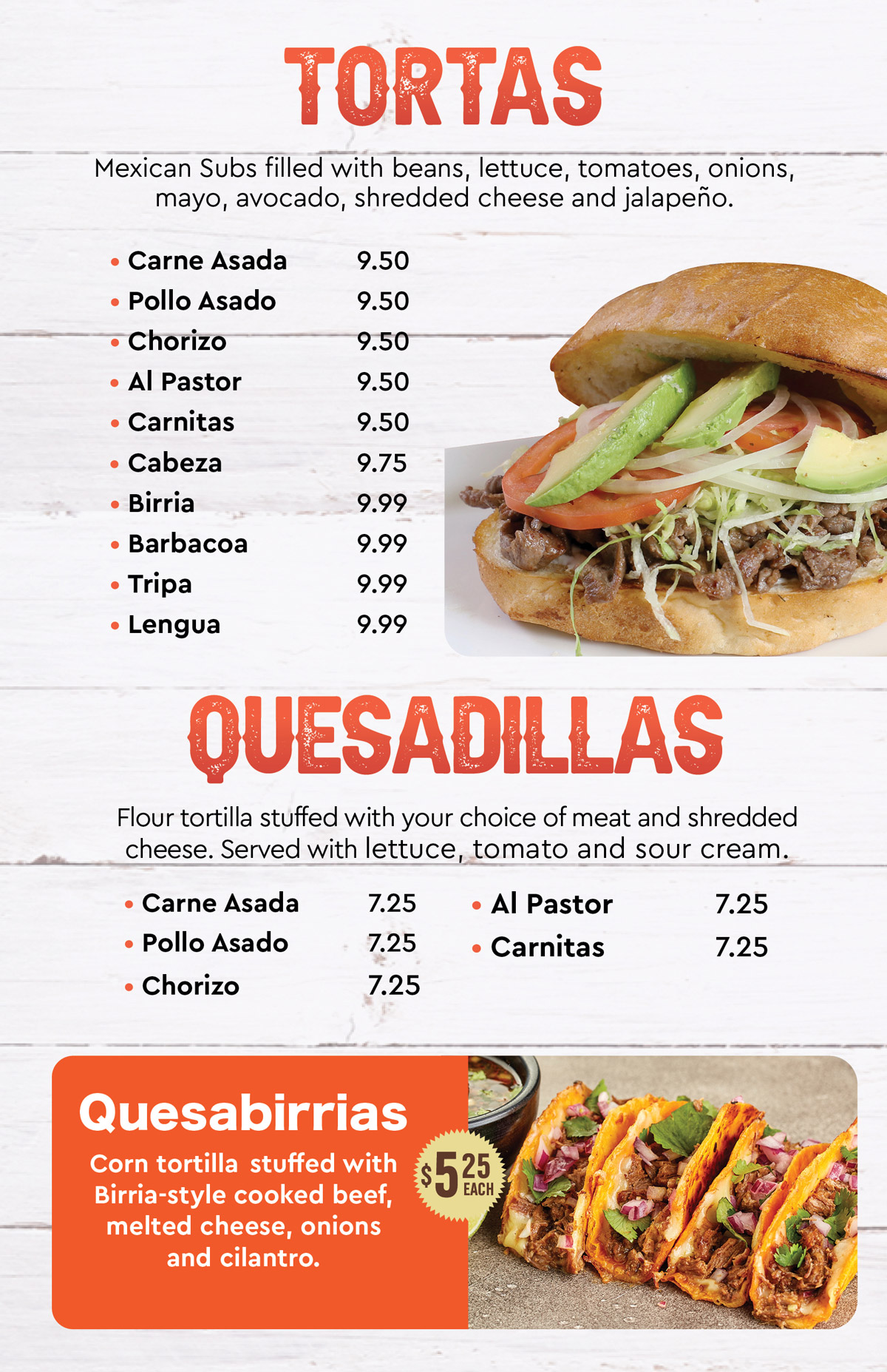 Menu – Taqueria Los Primos